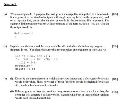 Solved Question 1 A Write A Complete C Program That Will