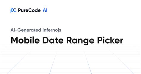 build and deploy infernojs mobile date range picker quickly