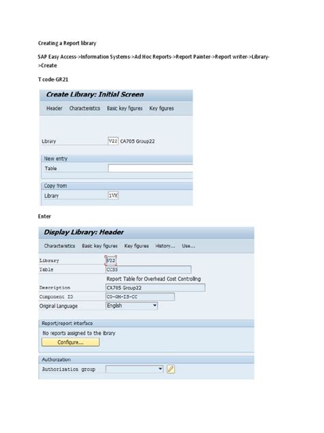 Createreportlibrarysap Pdf Parameter Computer Programming