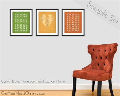 Custom Binary Code Name Computer Geek Ts Personalized Etsy