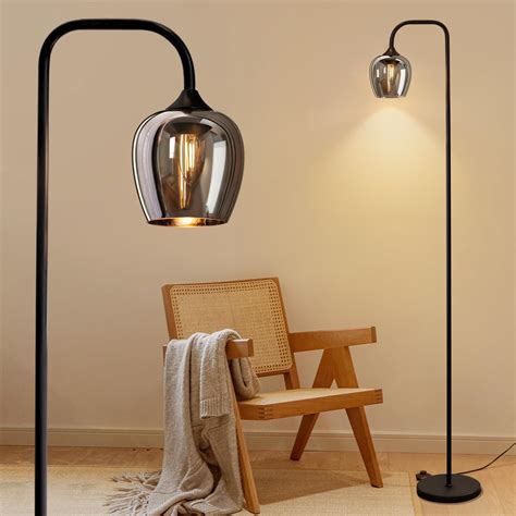 Onewish Floor Lamp Modern Standing Lamp For Living Room Bedroom Tall