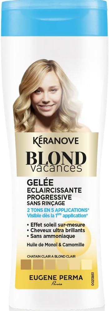 Kéranove Blond Vacances Gelée Éclaircissante Sans Rinçage à l'Huile de ...