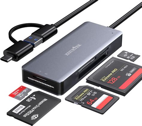 Amazon Com USB C Lightning USB3 0 Multi Card Reader For SD CF XD MS Micro SD TF 7 In 1 Memory