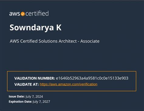 sowndarya kannan on linkedin aws certification achievement solutionarchitect grateful