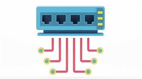 3d model 3d icon of switch network device on computer network for