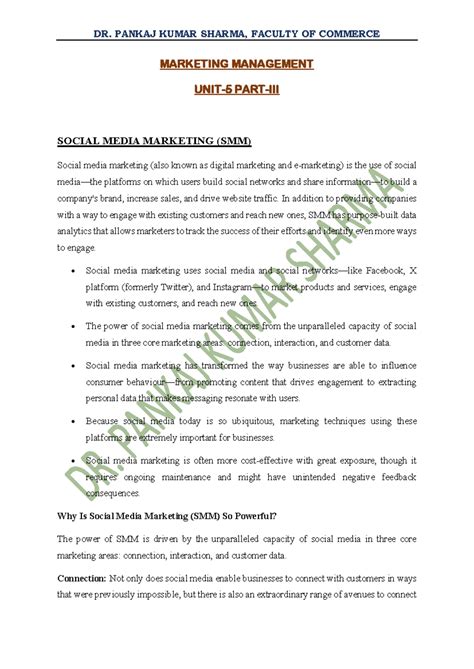 Marketing Management Unit 5 Part Iii Marketing Management Unit 5