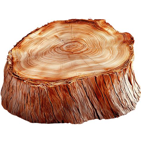 Large Natural Tree Stump With Twisting Patterns And A Rugged Texture