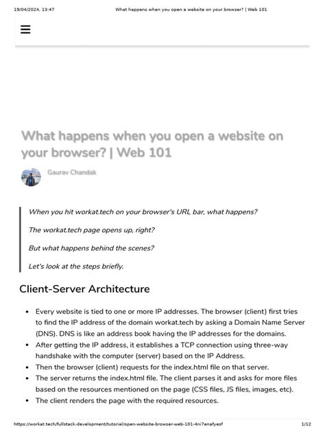 what happens when you open a website on your browser web 101 pdf