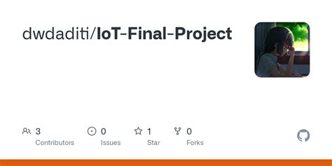 GitHub Dwdaditi IoT Final Project