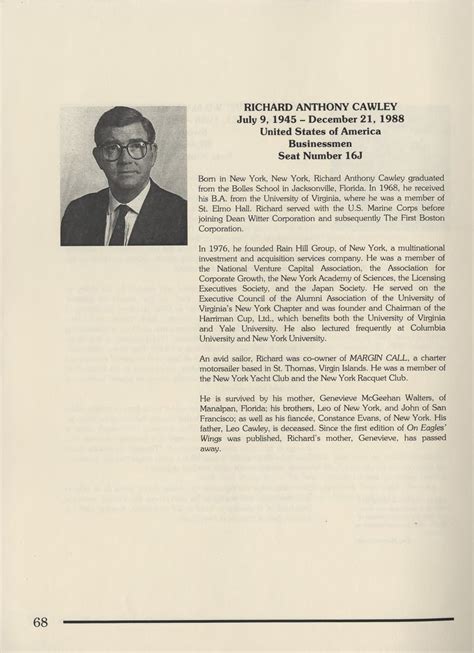 Richard Cawley Pan Am 103 Lockerbie Legacy Foundation