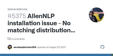 Allennlp Installation Issue No Matching Distribution Found For Torchvision Issue