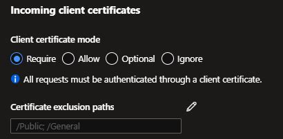 Mutual TLS Or Client Certificate Auth With Azure