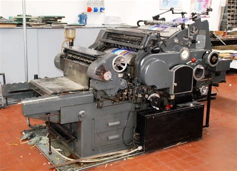 Old Printing Press Stock Image Image Of Publish Machine