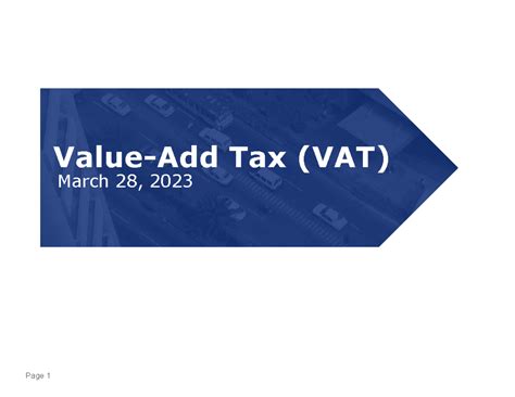 Value Added Tax Lecture Value Add Tax Vat March 28 2023 Discussion Outline I Nature Of