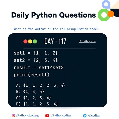 Python Coding On Linkedin Python Coding Challenge Day 117 What Is The Output Of The