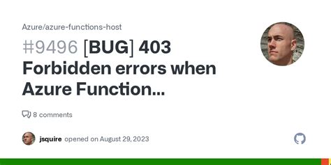 Bug 403 Forbidden Errors When Azure Function Connects To