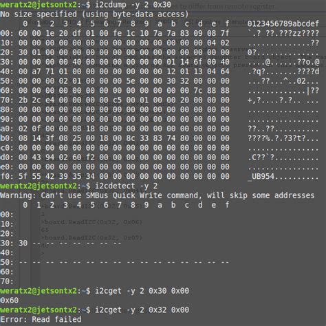 ds90ub954 q1evm ds90ub953 registers are not available interface