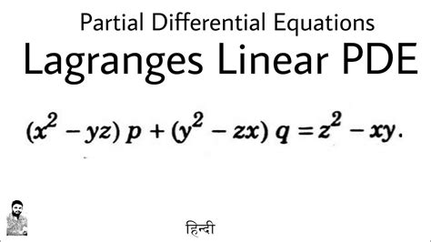 13 Lagranges Linear Pde Problem5 Most Important Complete Concept Youtube