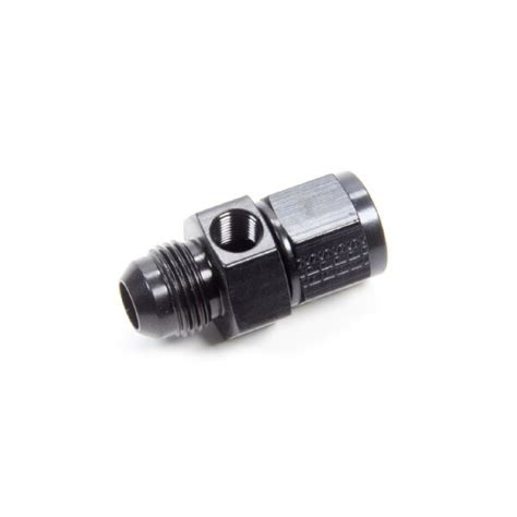 Fragola Gauge Adapter Straight 6 An Male 6 An Female Aluminum Black 1 8 Npt Gauge Port