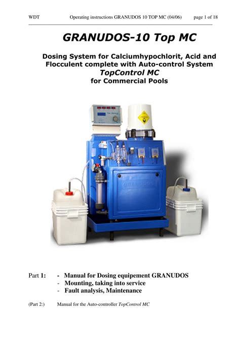 Operation Manual Werner Dosiertechnik