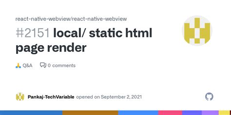 Local Static Html Page Render · React Native Webview React Native