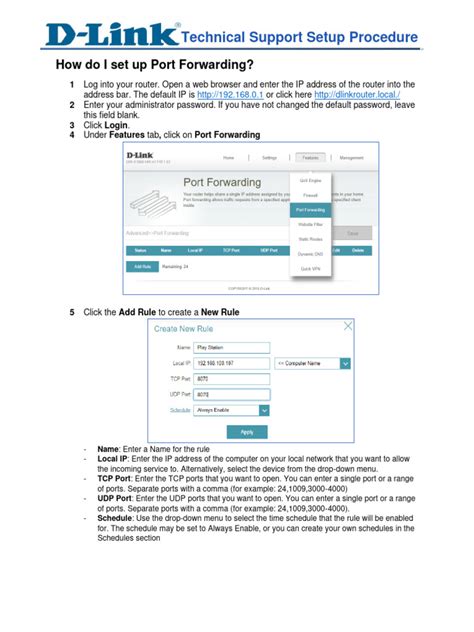 Dir X1860 How Do I Set Up Port Forwarding Via Web Gui Pdf
