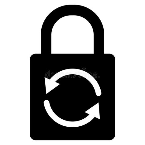 Reset Password Icon Repeat Safety Sign Lock Reload Symbol Flat Style