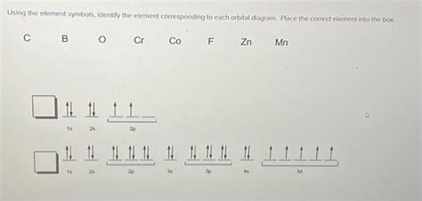 Solved Using The Element Symbols Identify The Element