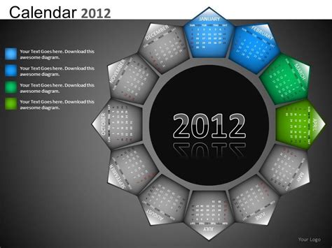 calendar 2012 powerpoint presentation slides db powerpoint
