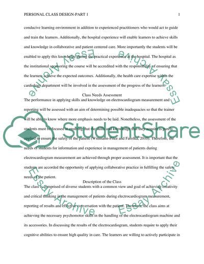 Personal Class Design Project Research Paper Example Topics And Well