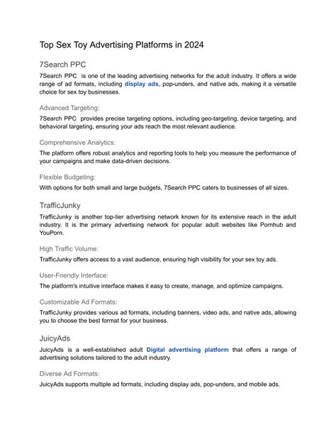 Ppt Sex Toy Advertising Platforms Pron Ads Make Adult Ads Powerpoint Presentation Id