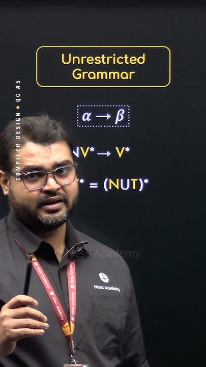 Type 0 Or Unrestricted Grammar Compilerdesign Nesoacademy