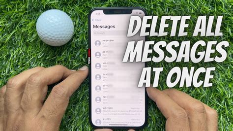 how to delete all text messages from iphone at once youtube