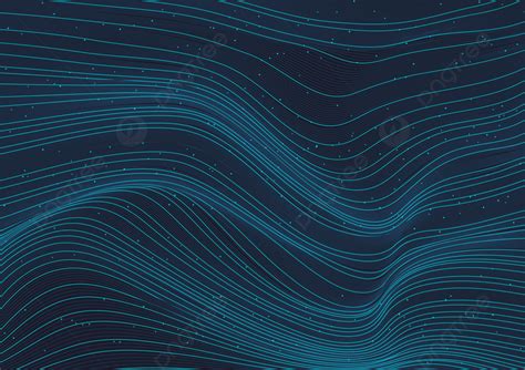 Abstract 3d Glowing Blue Wave Lines Pattern With Particles Elements On Dark Background Digital