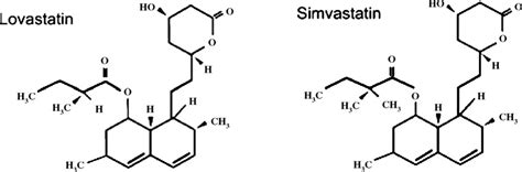 Chemical Structure Of Lovastatin And Simvastatin Download Scientific Diagram