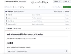 Windows Wi Fi Password Stealer Malware Found Hosted On GitHub
