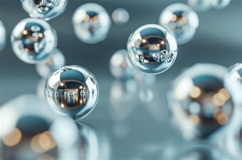 Floating Abstract Metallic Background Premium Ai Generated Image