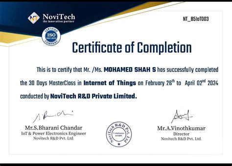 Mohamed Shah S On Linkedin Iot Upskilling Lifelonglearning Novitech