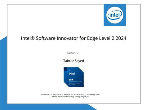tabrez sayed on linkedin intelsoftwareinnovator edgeai innovation