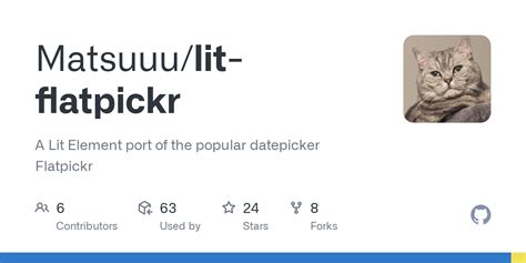 Github Matsuuulit Flatpickr A Lit Element Port Of The Popular