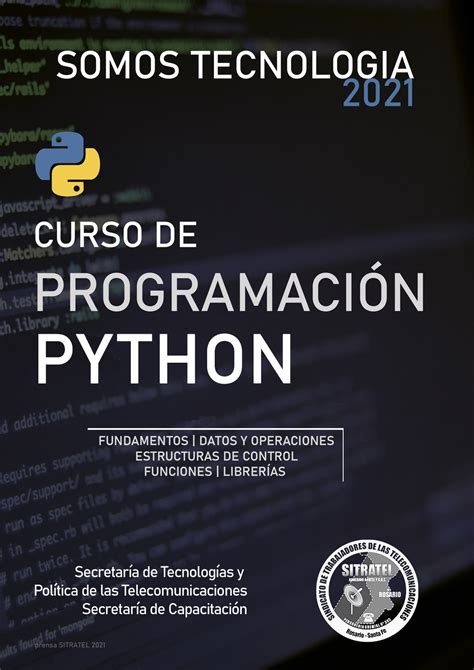 NUEVO CURSO PROGRAMACIÓN PYTHON SI TRA TEL