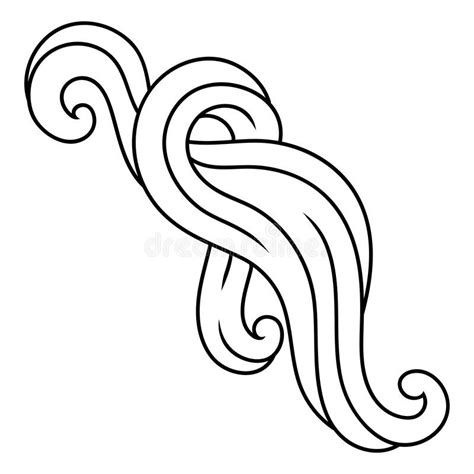 wave line curl monochrome stripes black and white texture stock vector