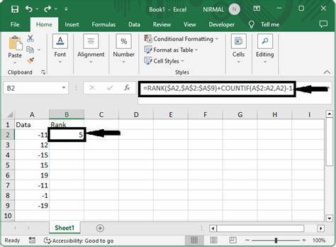 How To Easily Rank List Without Ties In Excel