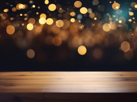 Premium AI Image Bokeh Table Background