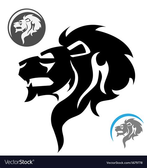 Stylized Lion Head Royalty Free Vector Image Vectorstock