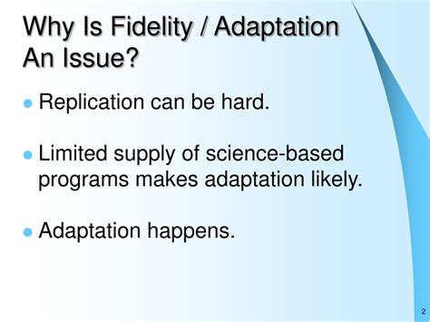 Ppt Lessons Learned About Fidelity And Adaptation From The Massachusetts Sig Powerpoint