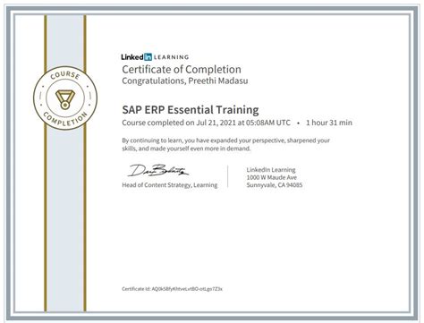 Preethi M On Linkedin Basics Sap Erp Linkedinlearning