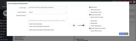 Customer Invoice Settings And Requirements Knowledge Base