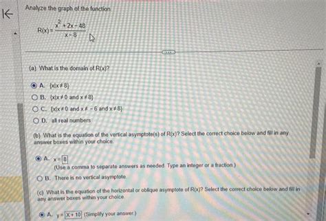 solved analyze the graph of the function r x x−8x2 2x−48