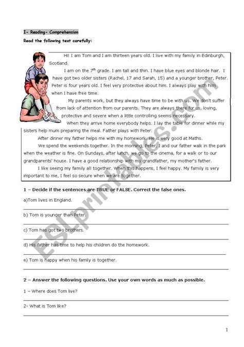 Test Dail Routine Simple Present Famliy Clothes ESL Worksheet By Cgato